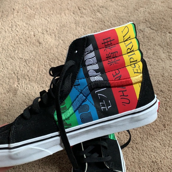 Vans | Shoes | Vans Sk8 Hi Top Espiritu Multi Color Skateboard | Poshmark